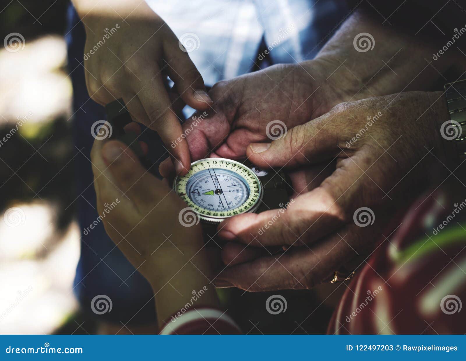 Boy Following The Directions Of A Compass Royalty-Free Stock Image ...