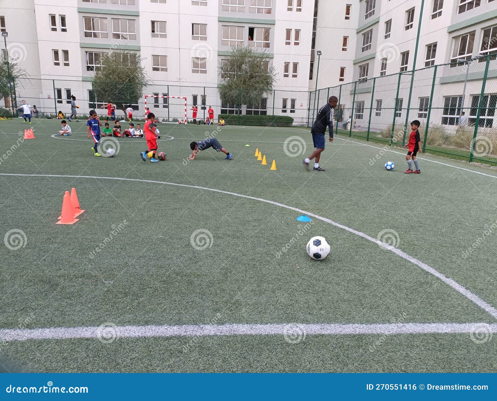 Kids Football Training on the Turf Ground Editorial Photo - Image of ...