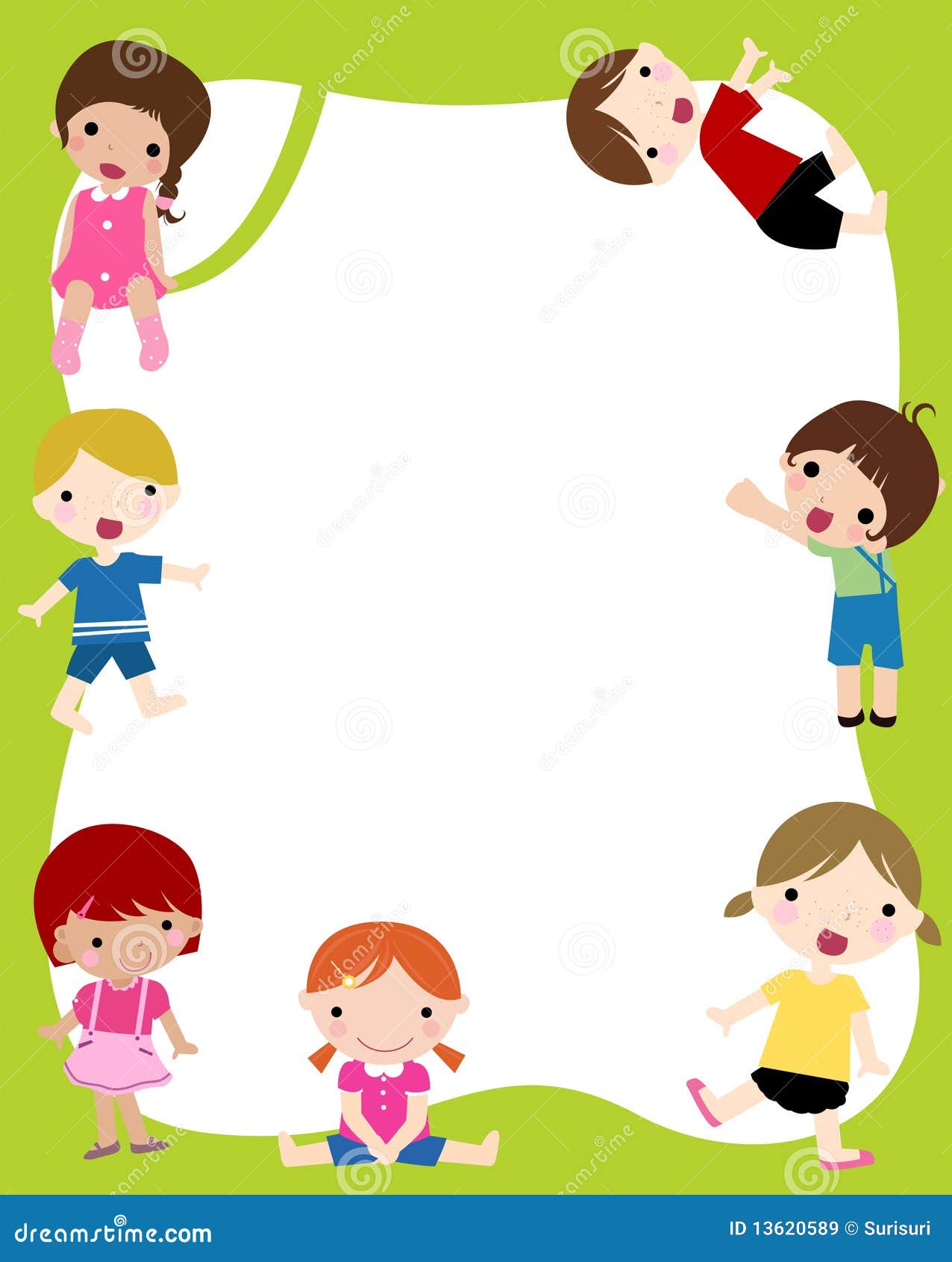 Kids frame stock vector. Illustration of decoration, celebrating - 13620589