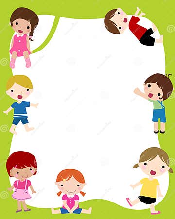 Kids frame stock vector. Illustration of decoration, celebrating - 13620589