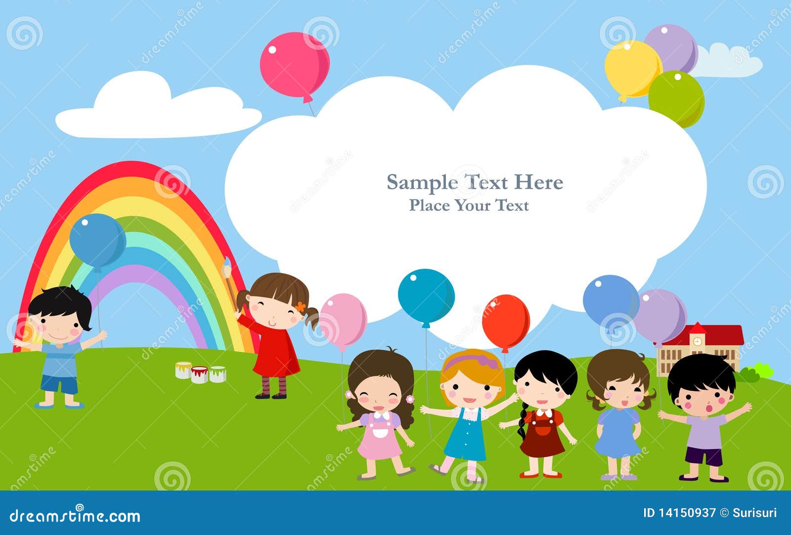 Kids and frame stock vector. Illustration of political - 14150937