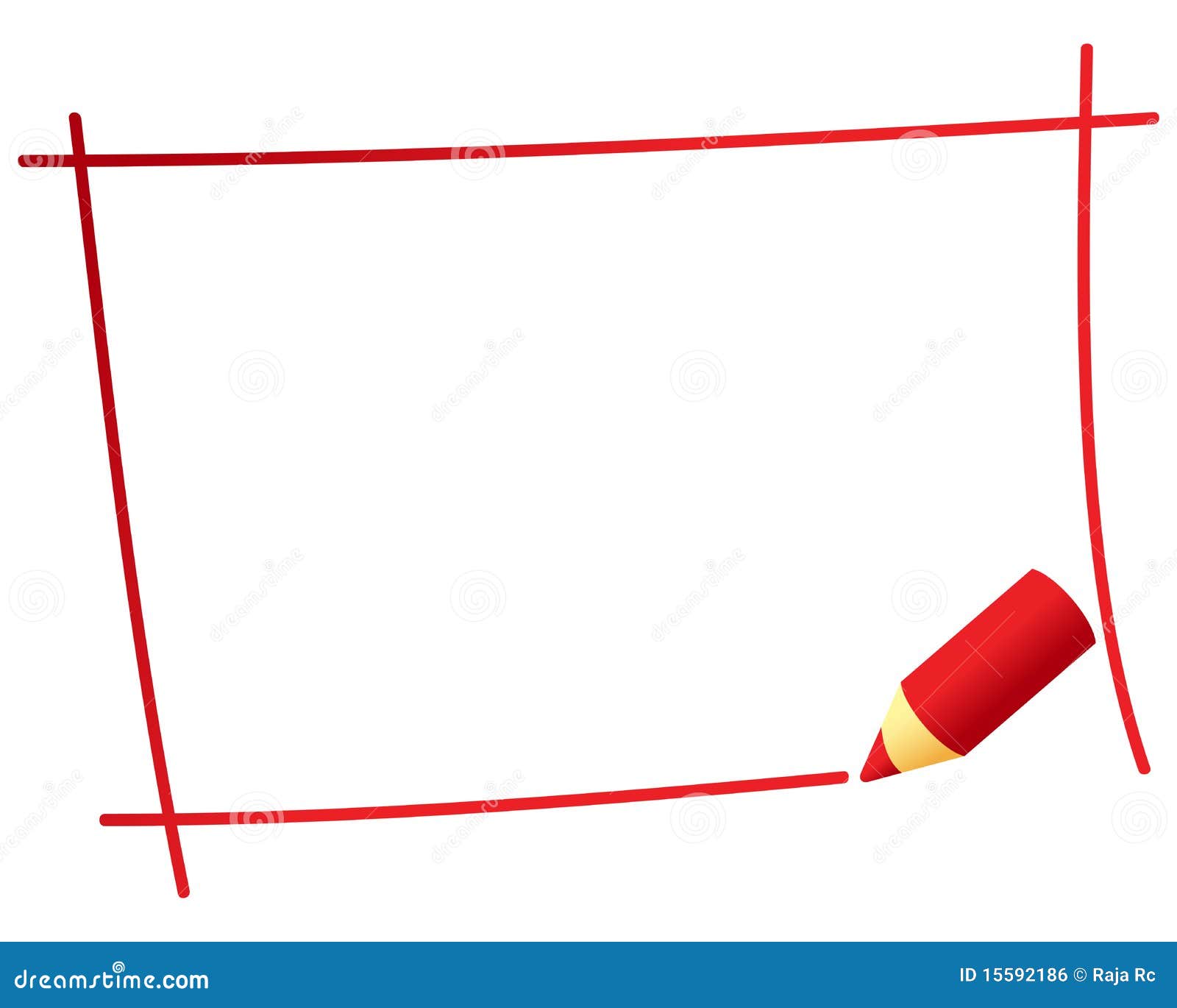 Kids frame stock vector. Illustration of pencil, notification - 15592186