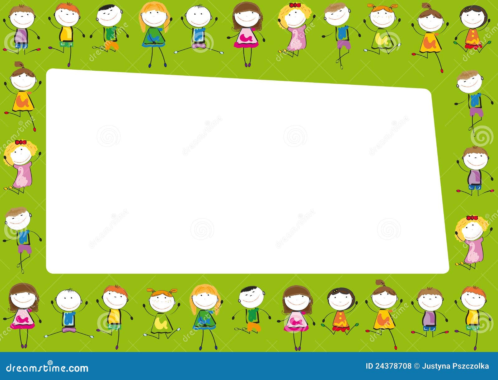 Kids frame stock vector. Illustration of dancing, kindergarten - 24378708