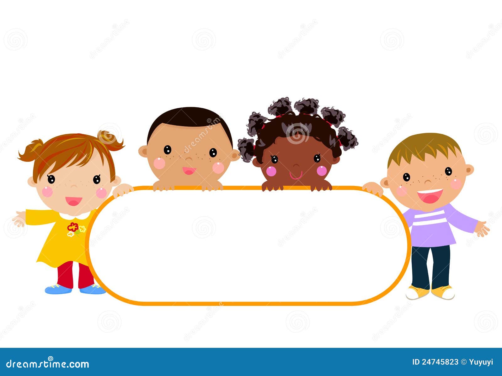 Kids and frame stock vector. Illustration of cool, birthday - 24745823