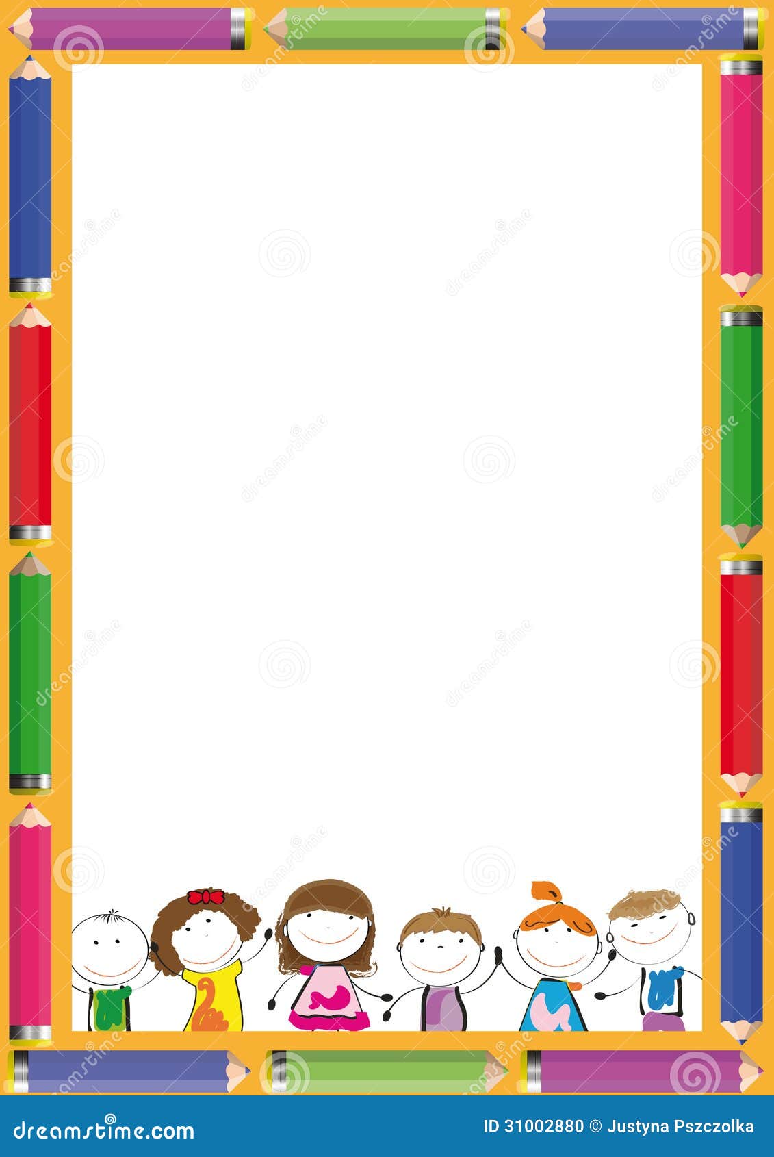 Kids frame stock vector. Illustration of active, contour - 31002880