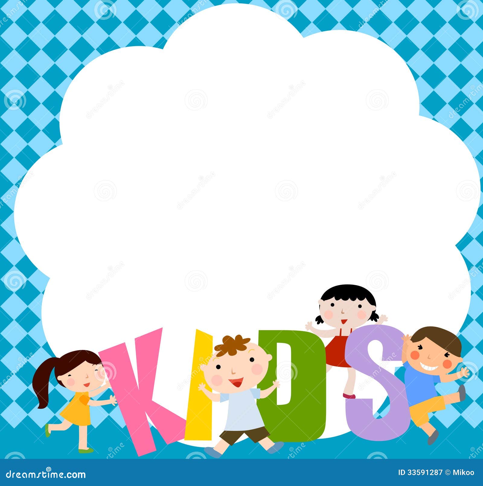 Kids and frame stock vector. Illustration of background - 33591287