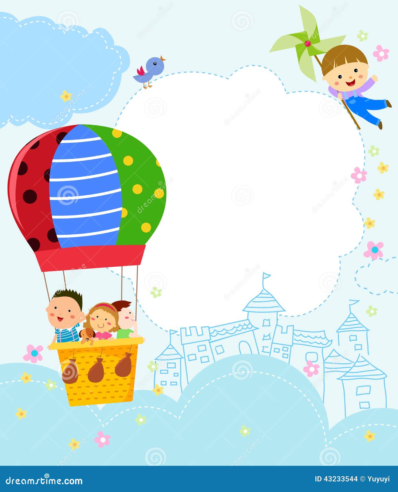 Kids and frame stock vector. Illustration of kindergarten - 43233544