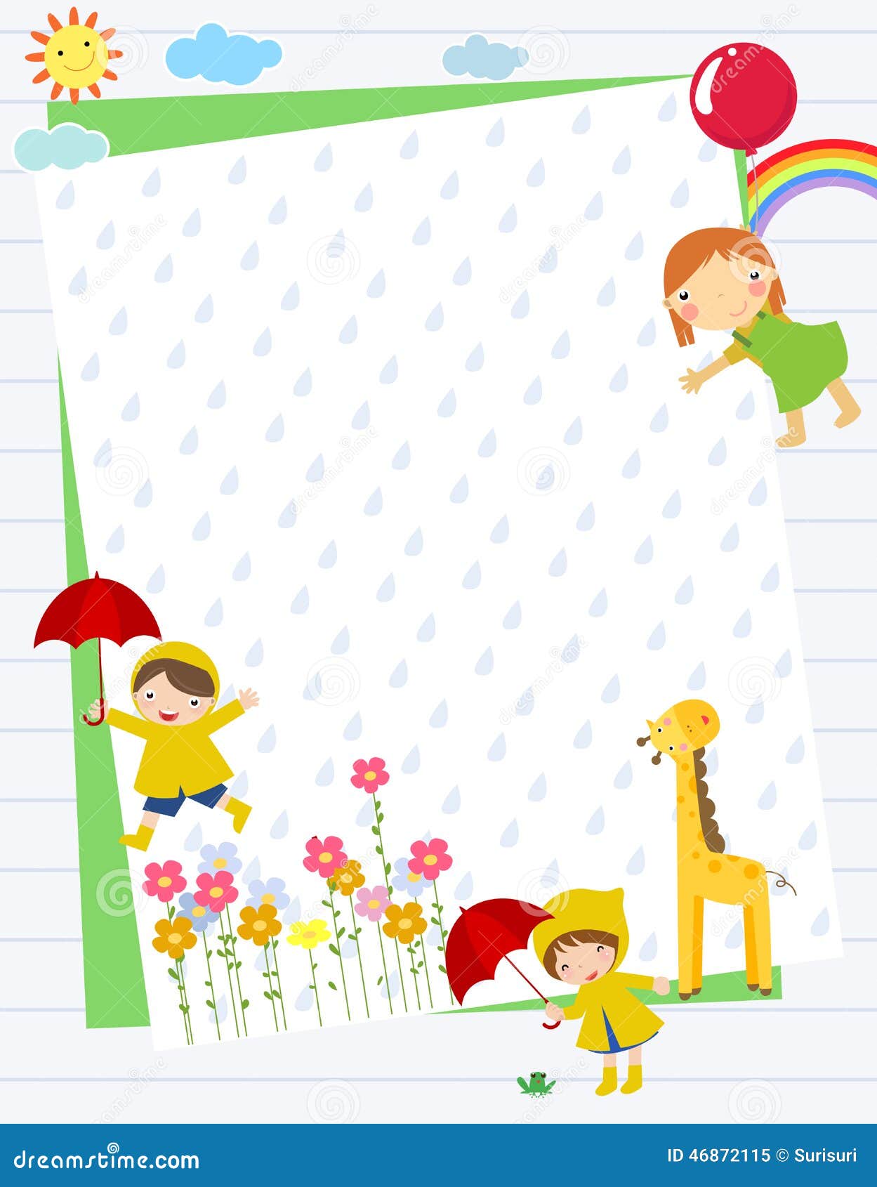 Kids and frame stock vector. Illustration of background - 46872115