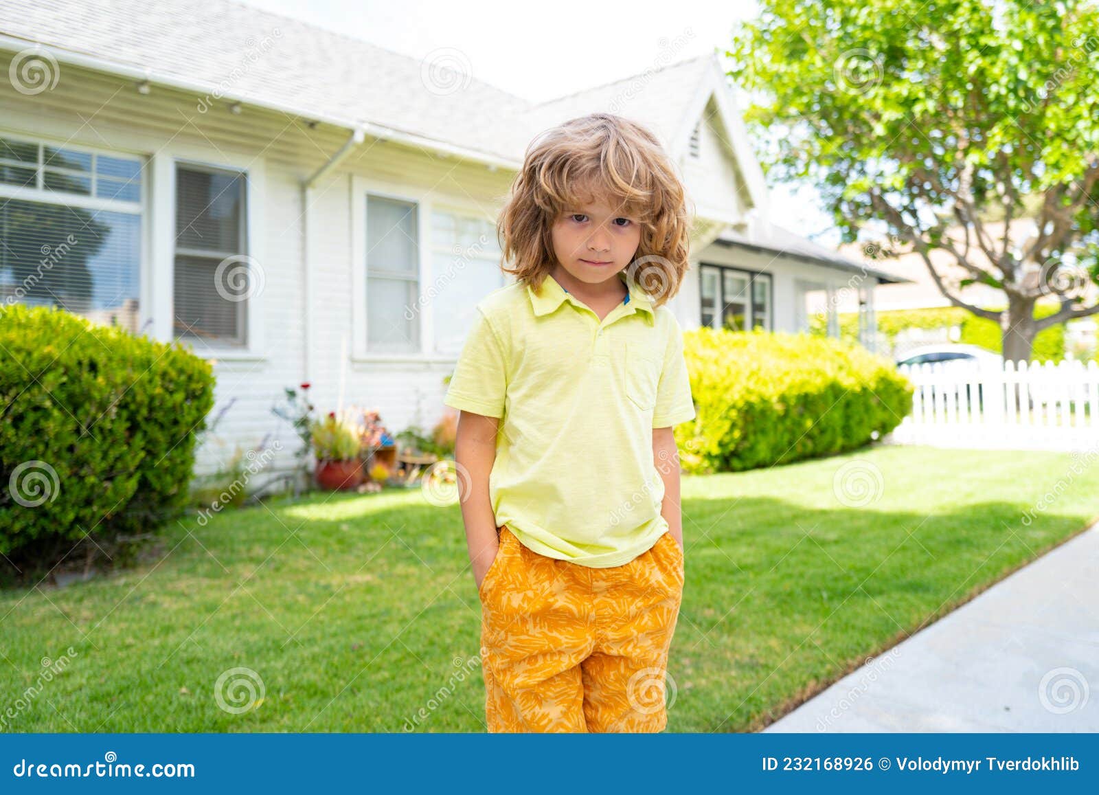 Kids Funny Face. Expression on Smart Face Thinking Serious. Stock Photo ...