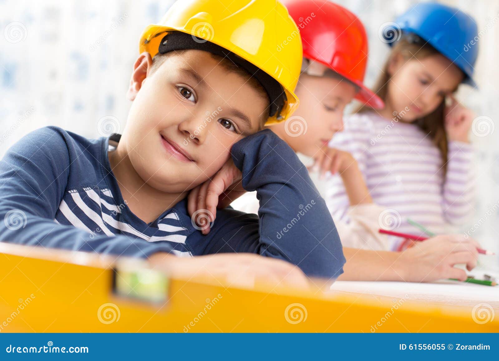 Kids future engineers stock image. Image of girl, engineers - 61556055