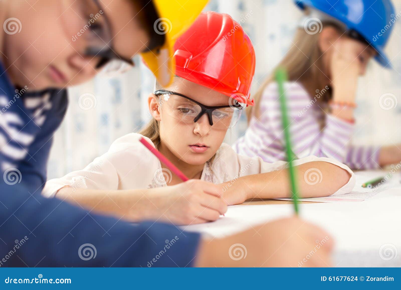 Kids future engineers stock photo. Image of architect - 61677624