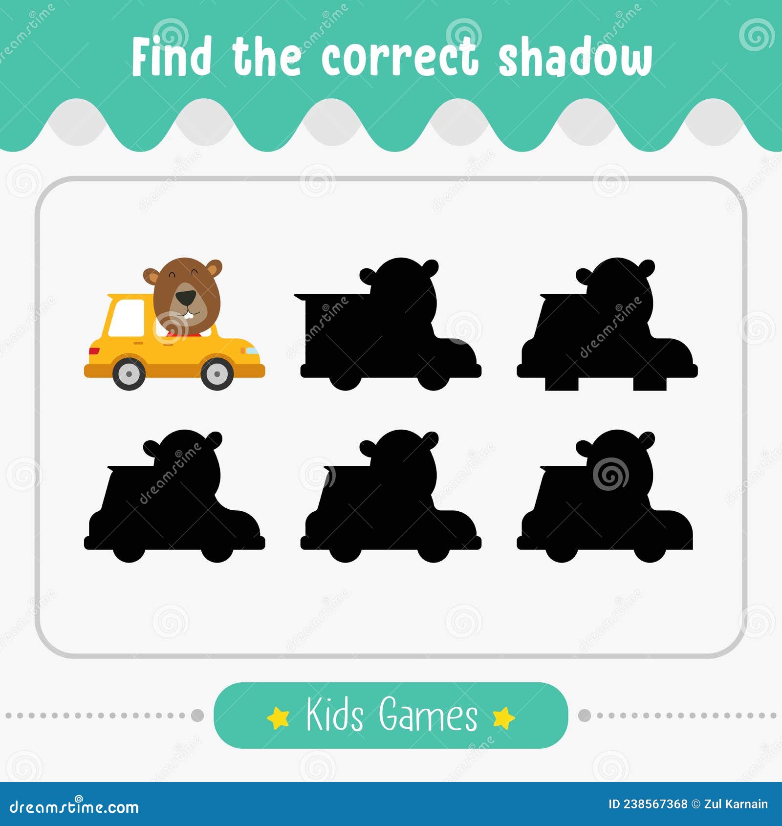 Find the Correct Shadow Kids Game for Educational Activity Preschool ...