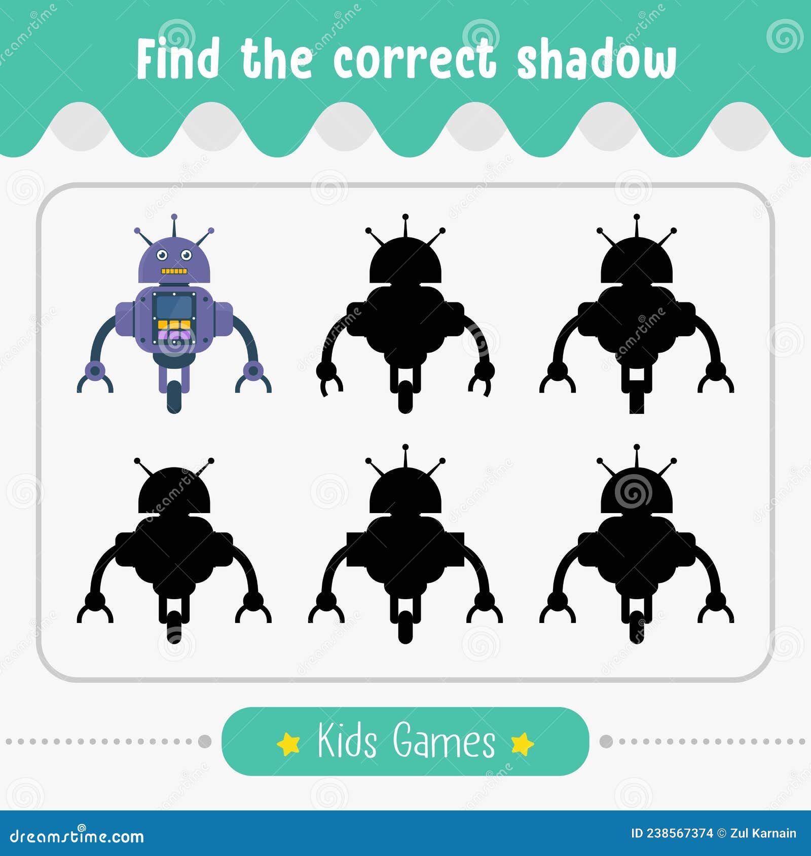 Find the Correct Shadow Kids Game for Educational Activity Preschool ...