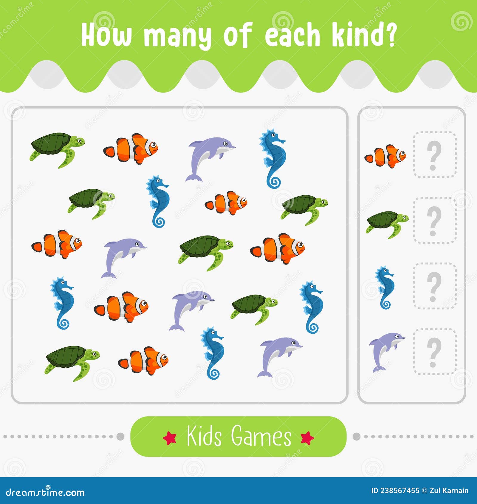 Counting Educational Children Game. Kids Activity for Preschool ...