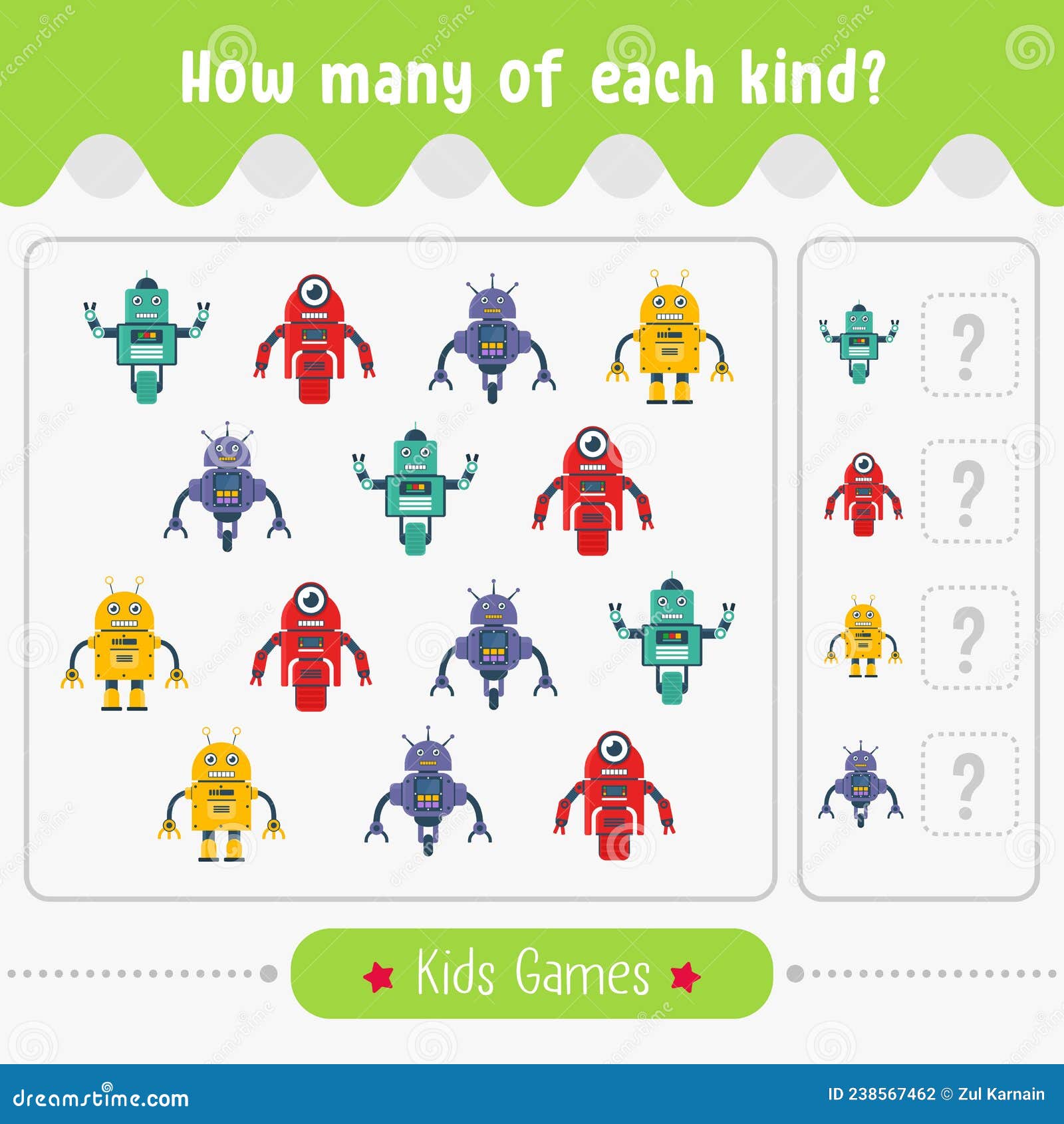 Counting Educational Children Game. Kids Activity for Preschool ...