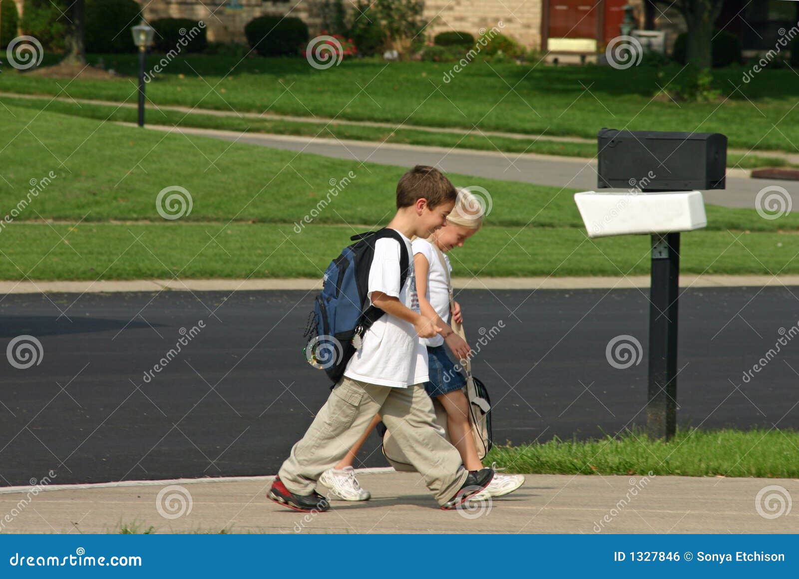 Kids Getting off Bus stock photo. Image of autumn, drive - 1327846