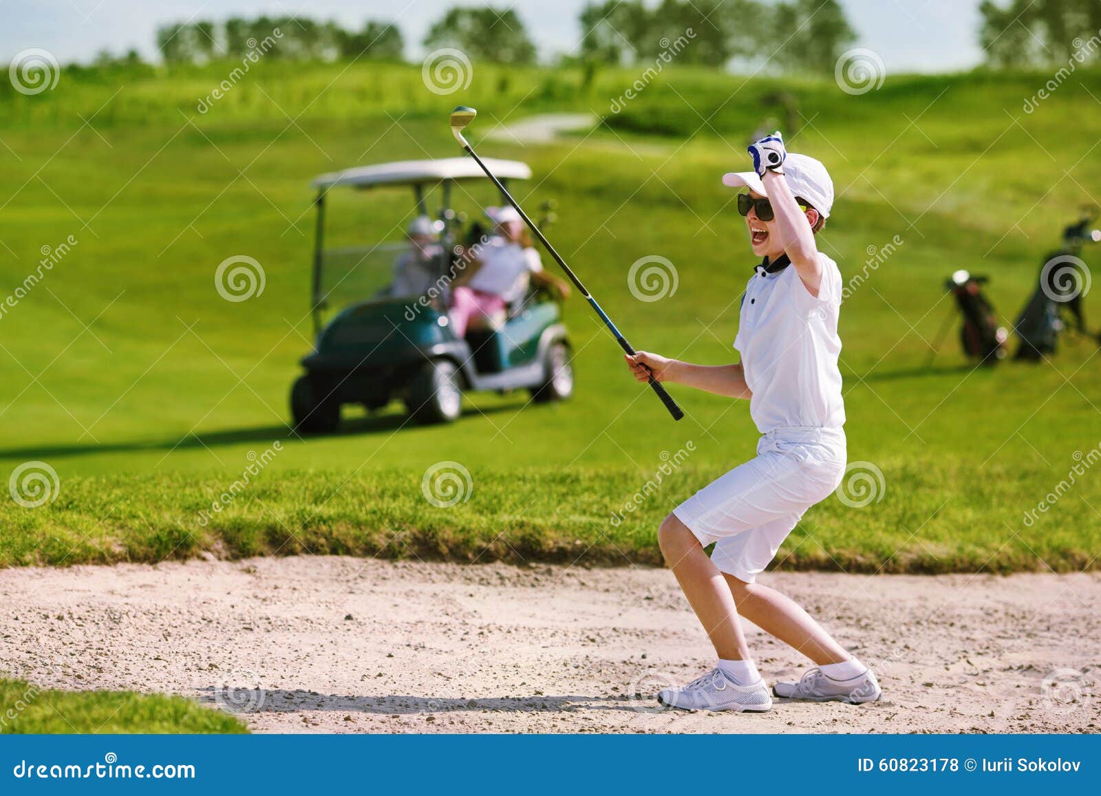 Kids golf competition stock photo. Image of kinder, grass - 60823178