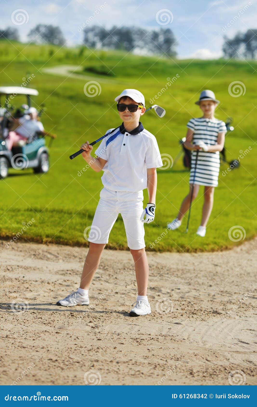 Kids golf competition stock photo. Image of grass, club - 61268342