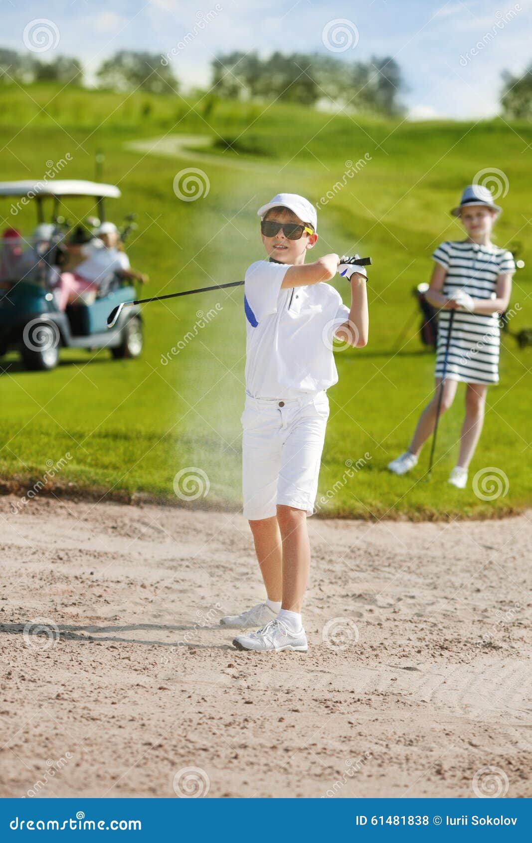 Kids golf competition stock photo. Image of practice - 61481838