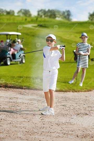 Kids golf competition stock photo. Image of practice - 61481838