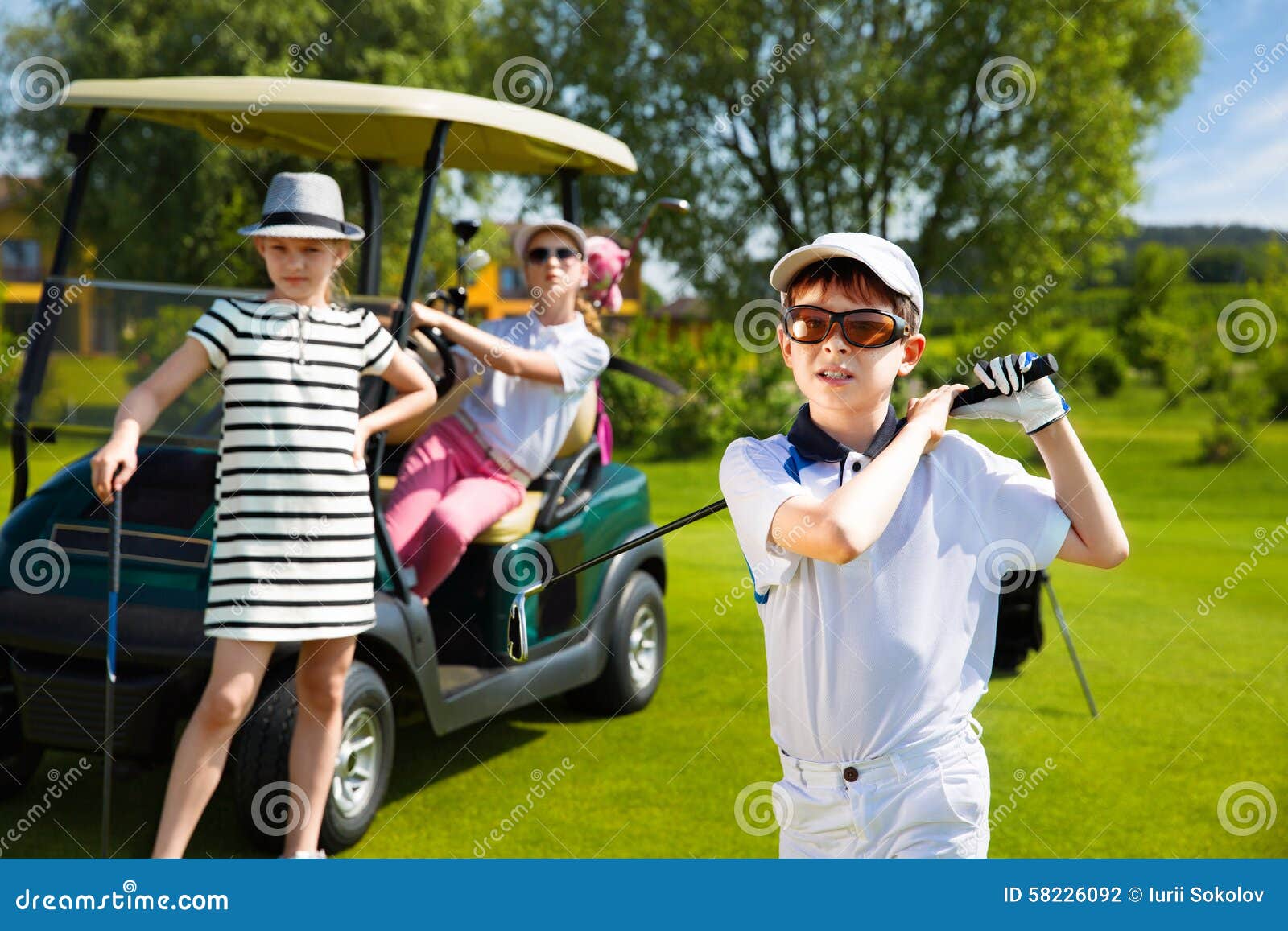 Kids golf competition stock photo. Image of game, lifestyle - 58226092