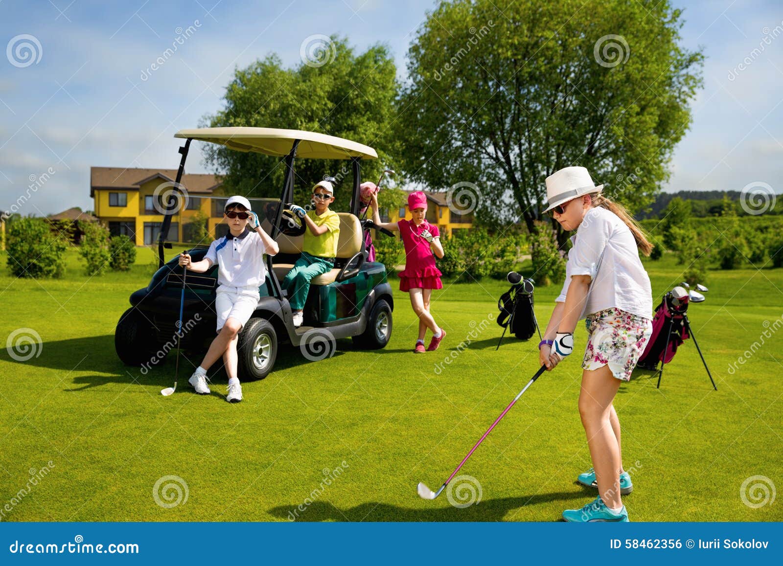 Kids golf competition stock photo. Image of club, golfer - 58462356