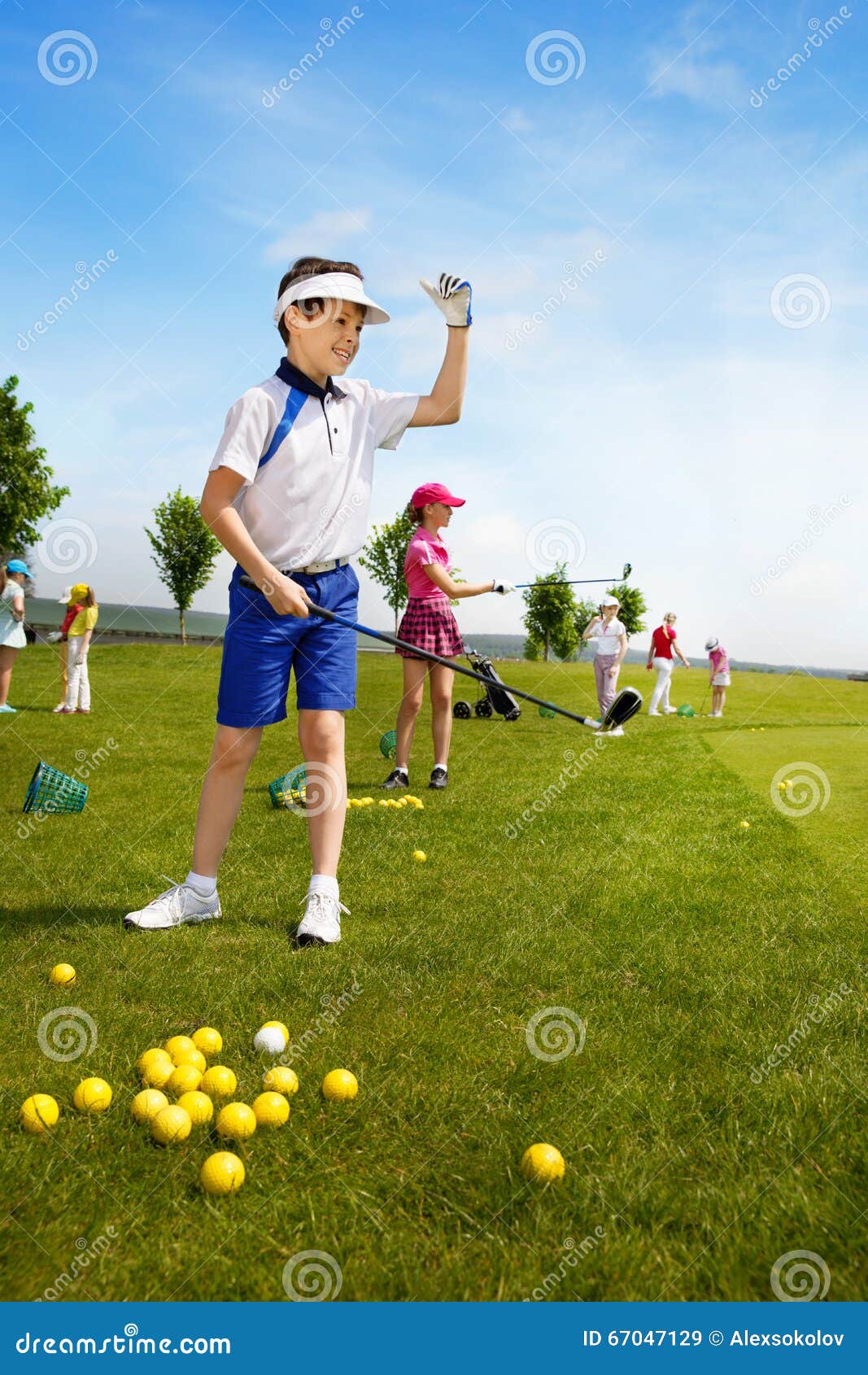 Kids golf school stock image. Image of kinder, golf, active - 67047129