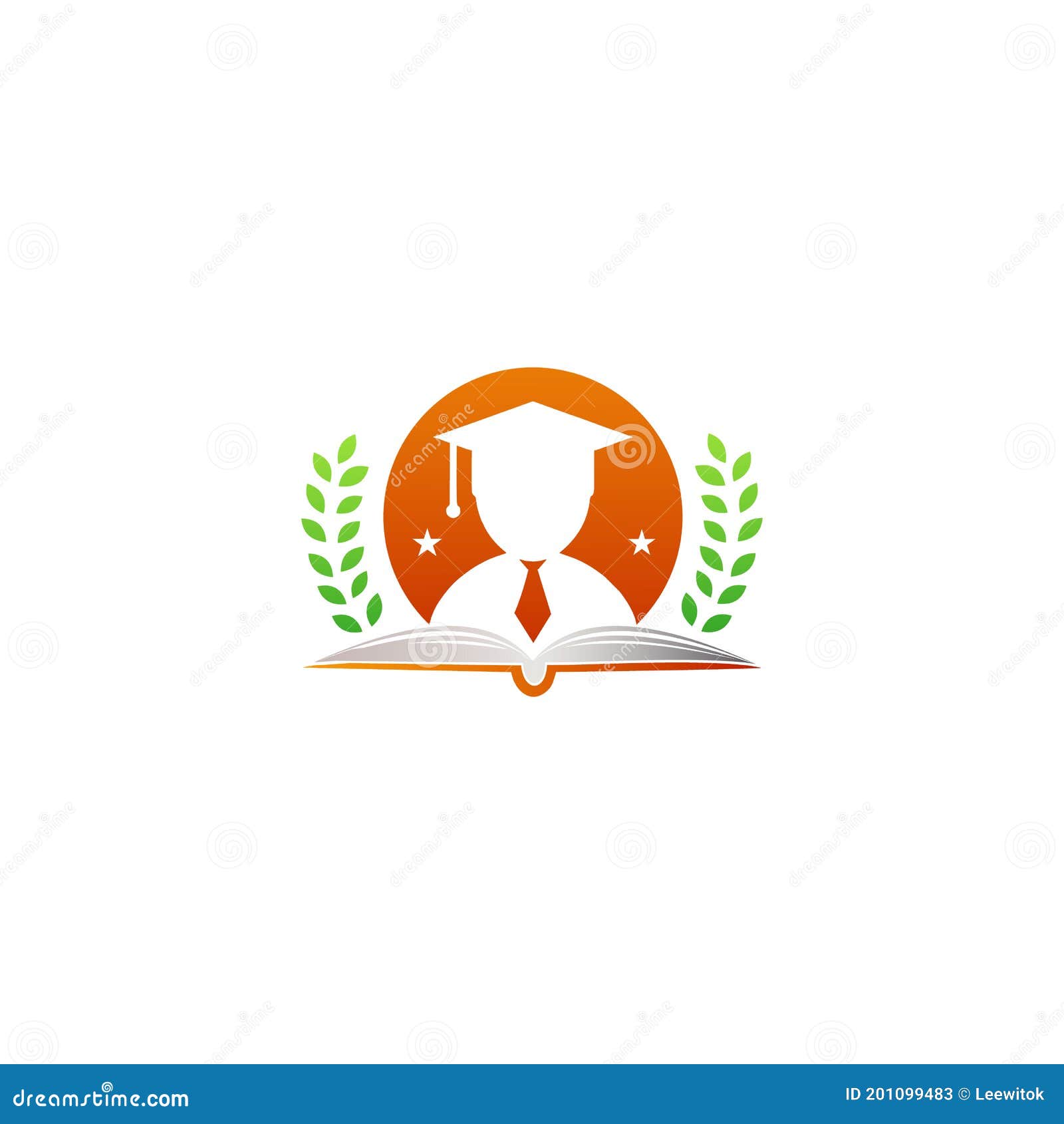 Kids Graduation Book Logo Designs Template Stock Vector - Illustration ...