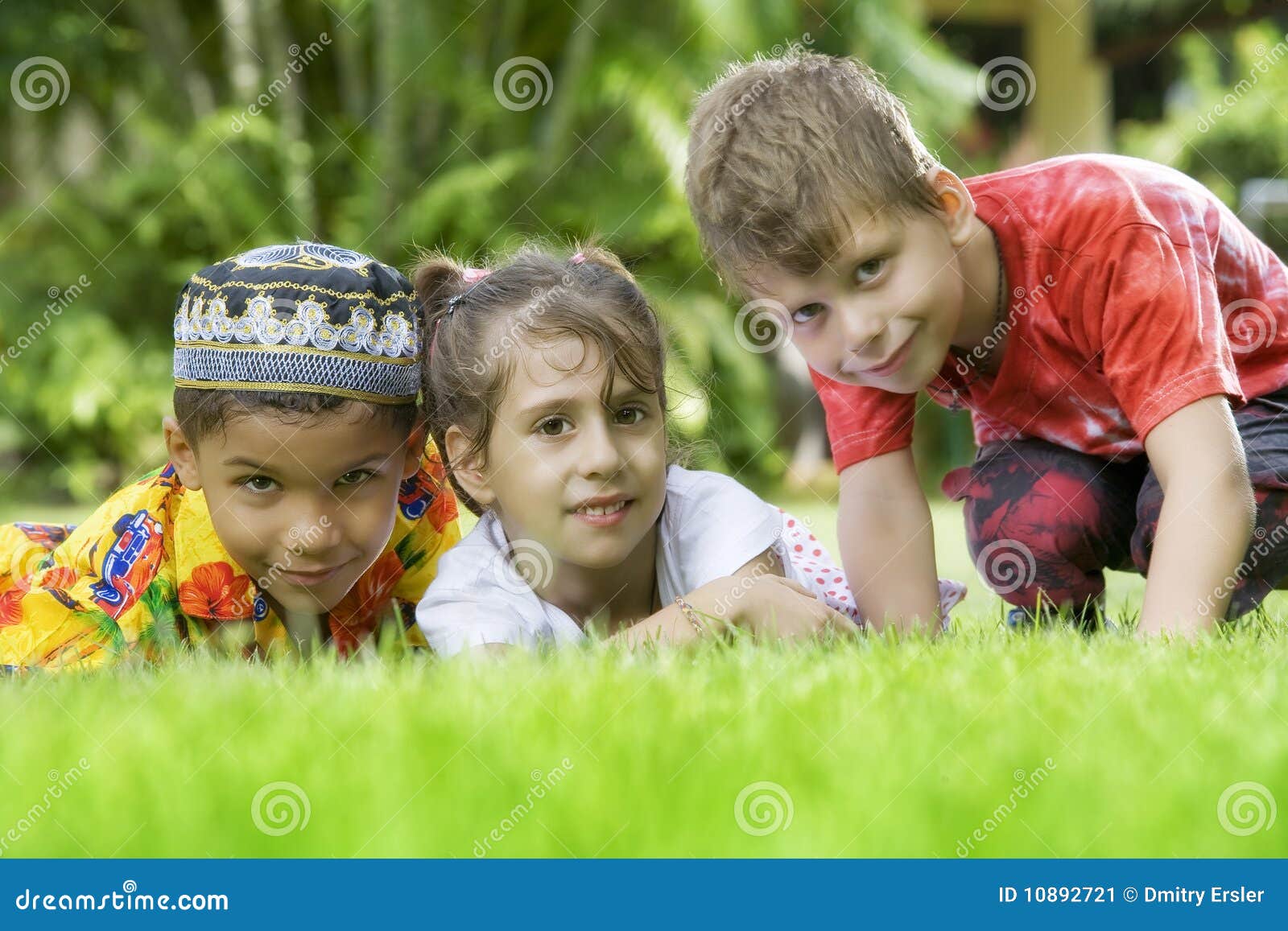 Kids on grass stock image. Image of beautiful, black - 10892721