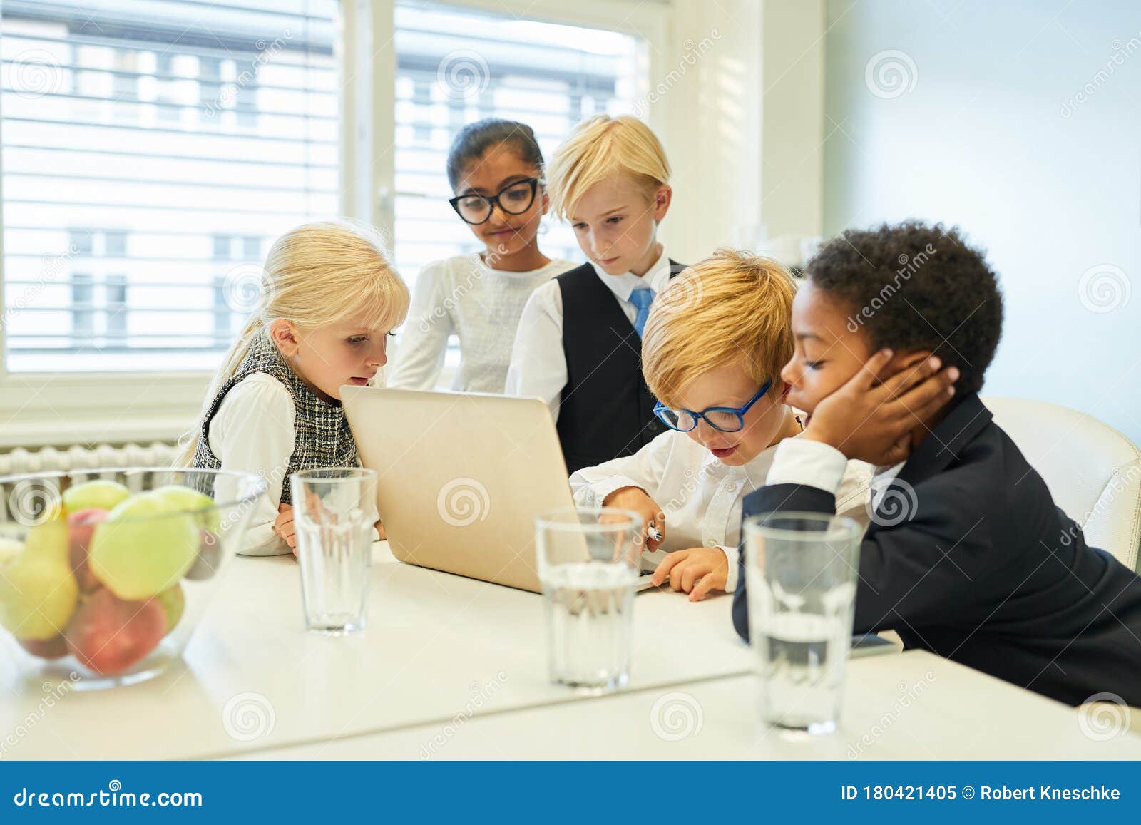Kids Group As Software Developer Team Stock Image - Image of consulting ...