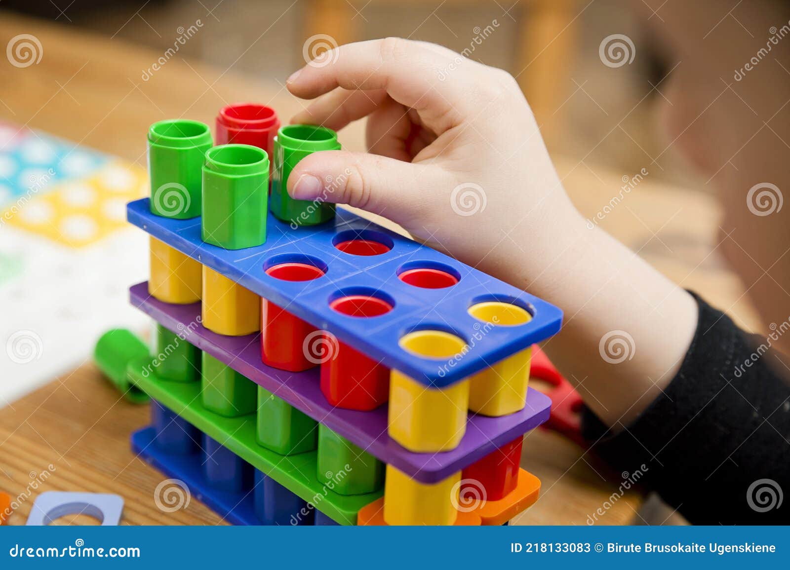 Learning To Count through the Game. Stock Image - Image of childhood ...