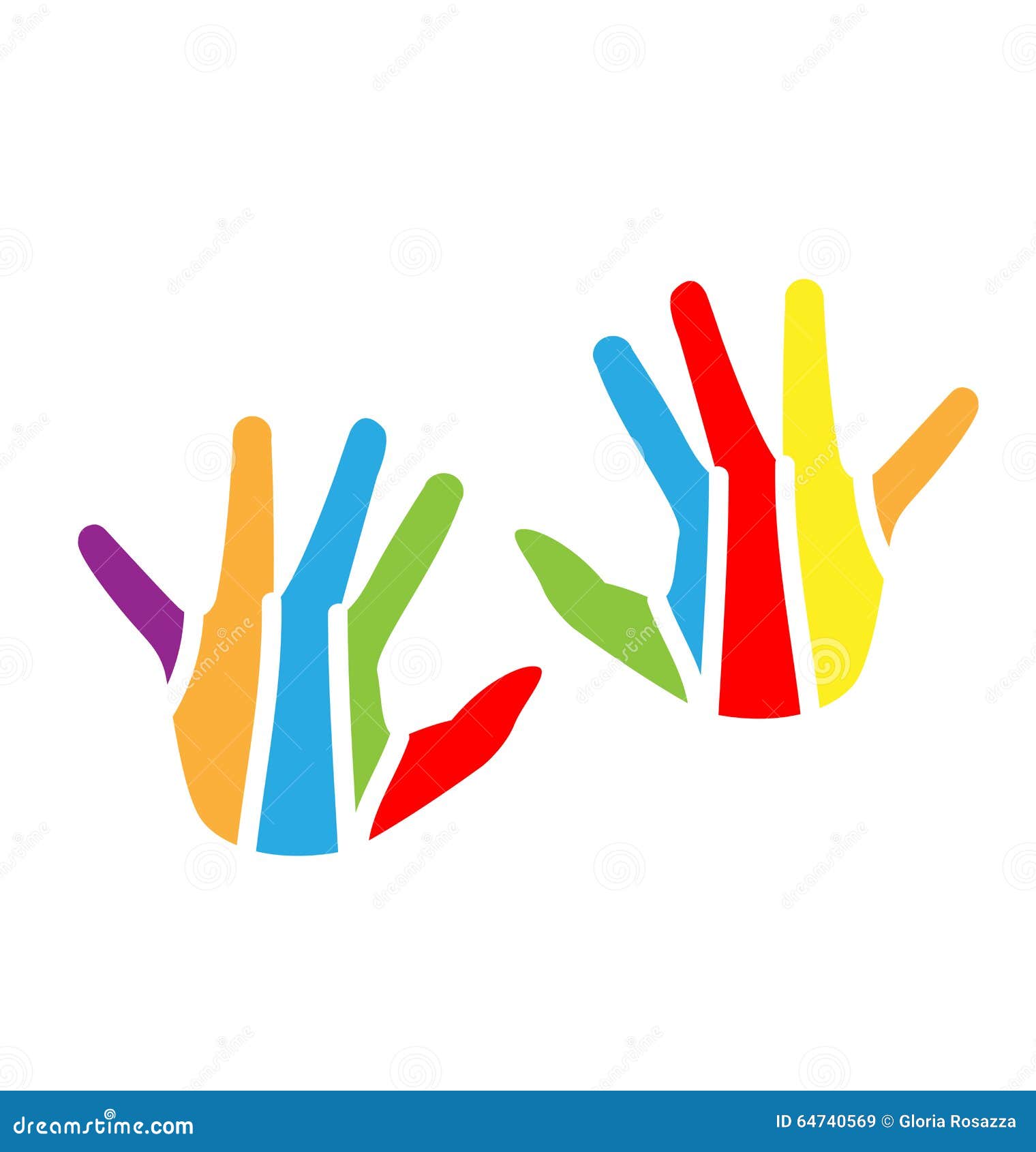 Kids hands logo stock vector. Illustration of background - 64740569