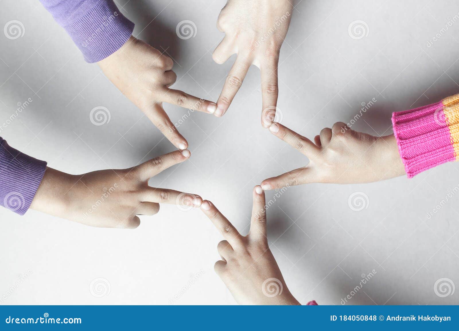 Kids Hands Making Form a Star Stock Photo - Image of star, friendship ...