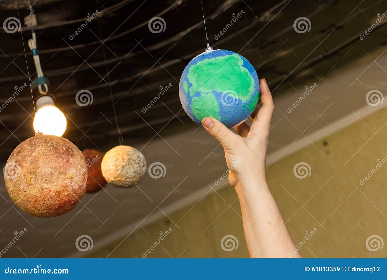 Kids Hands with the Planets of the Solar System Stock Image - Image of ...