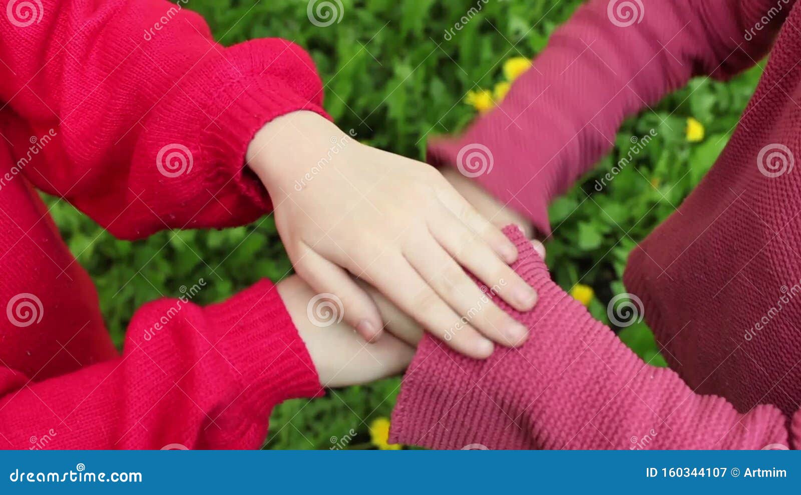 Kids Hands Together. Palm on Palm Hands Friends Stock Video - Video of ...