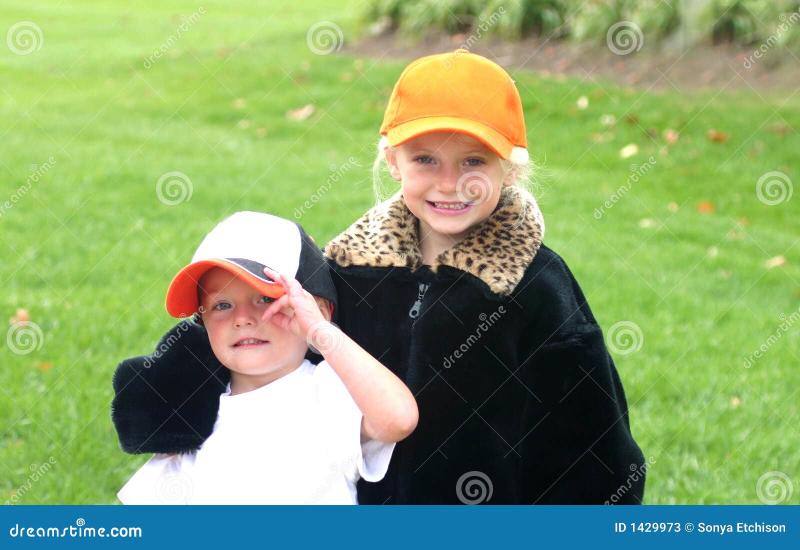 Kids in Hats stock image. Image of boys, child, coat, smiling - 1429973