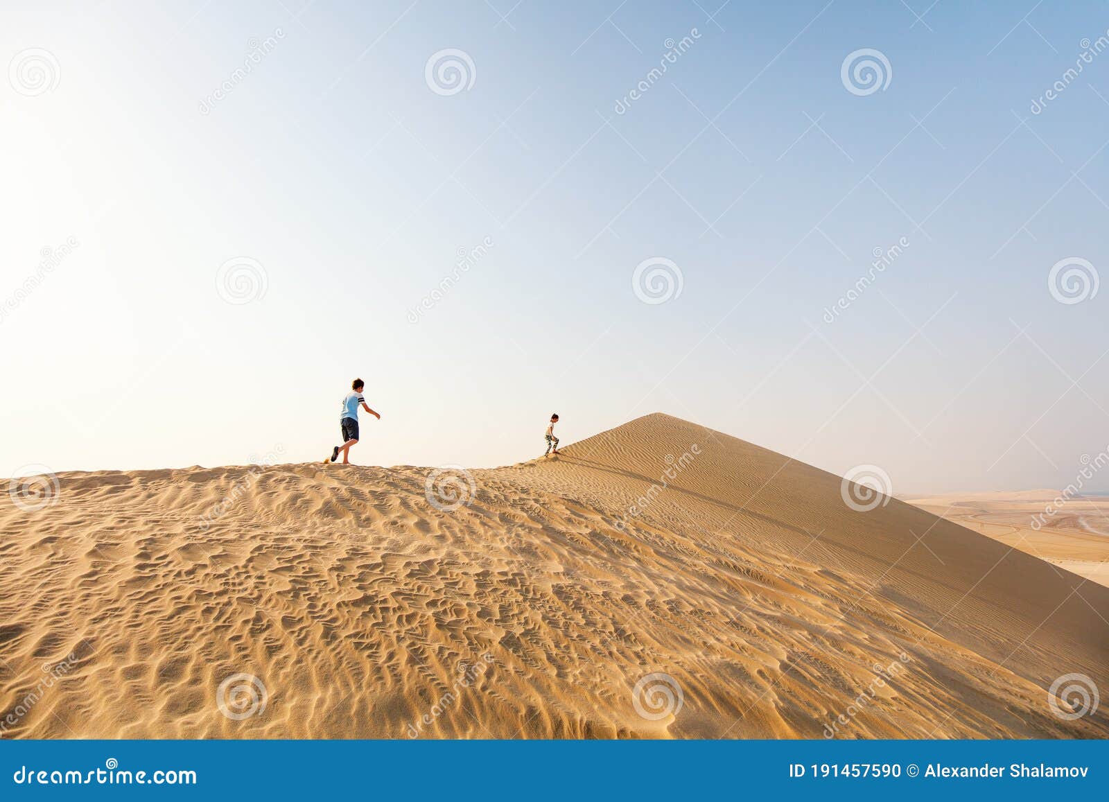 Kids having fun at desert stock photo. Image of happiness - 191457590