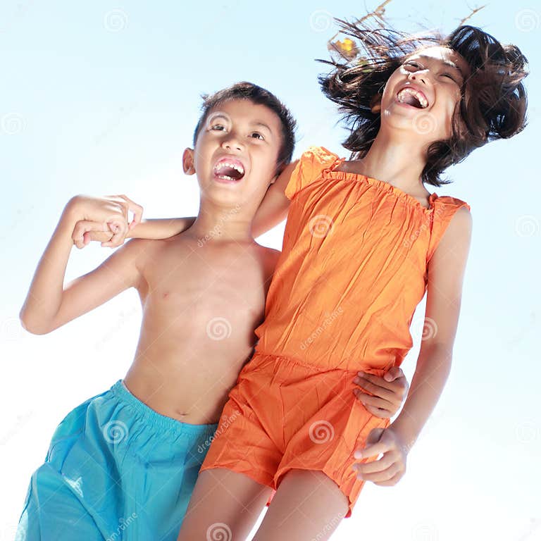 Kids Having Fun in Sunny Day Stock Photo - Image of friend, leisure ...