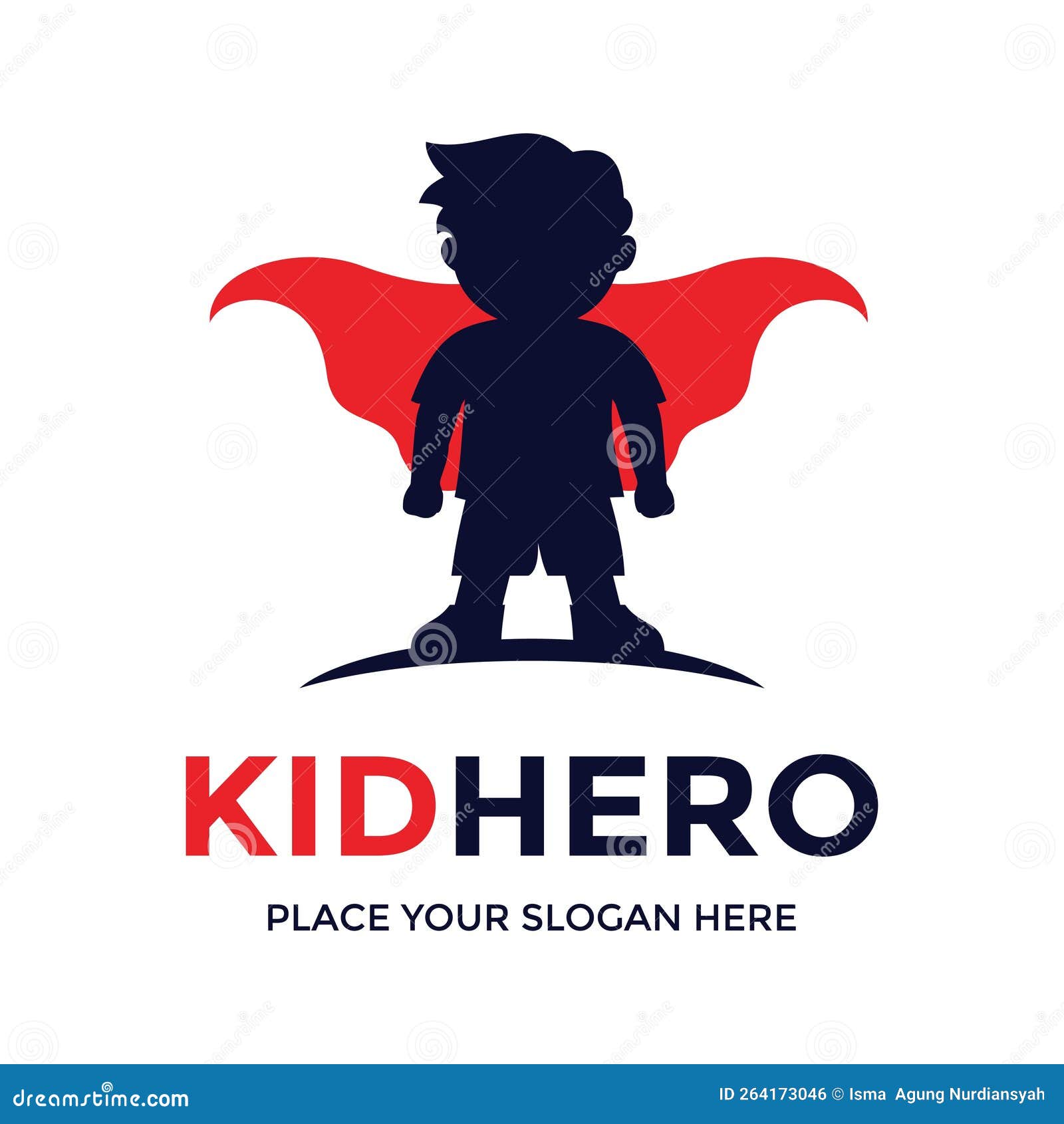 Kids Hero Vector Logo Template Stock Vector - Illustration of child ...