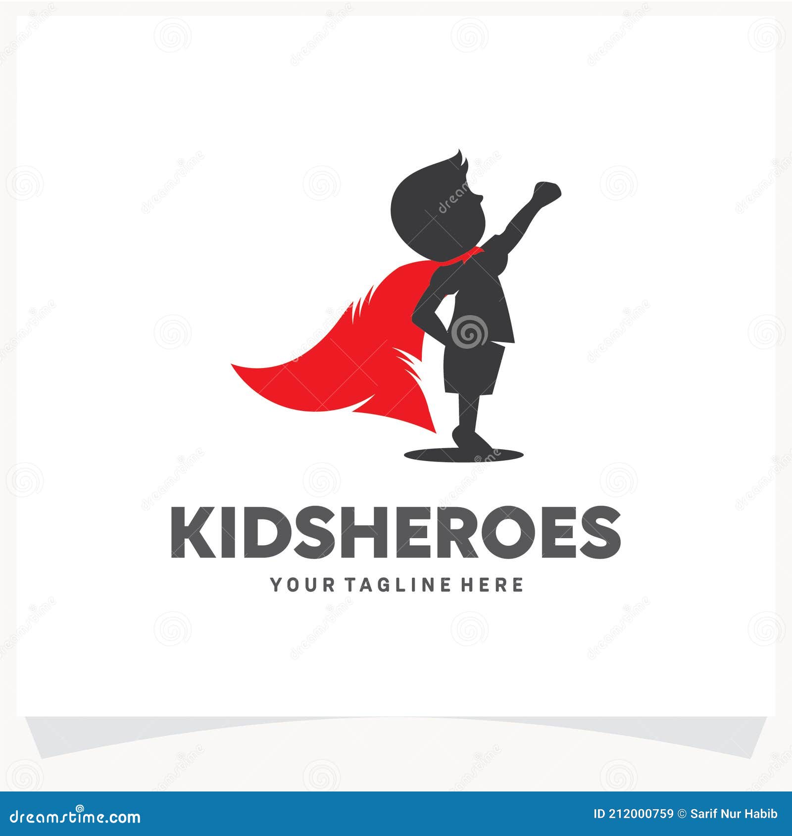 Kids Heroes Logo Design Template Stock Vector - Illustration of cartoon ...