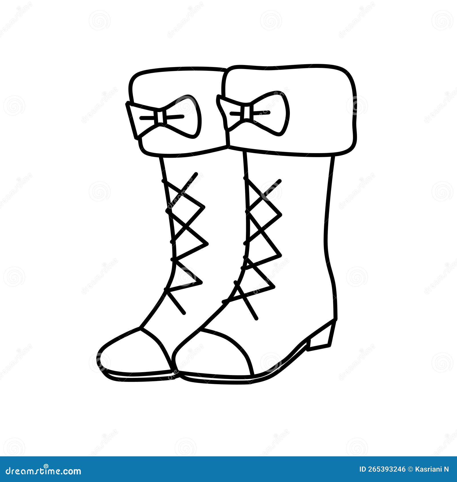 Kids High Heel Boots for Coloring. Coloring Page for Kids. Stock ...