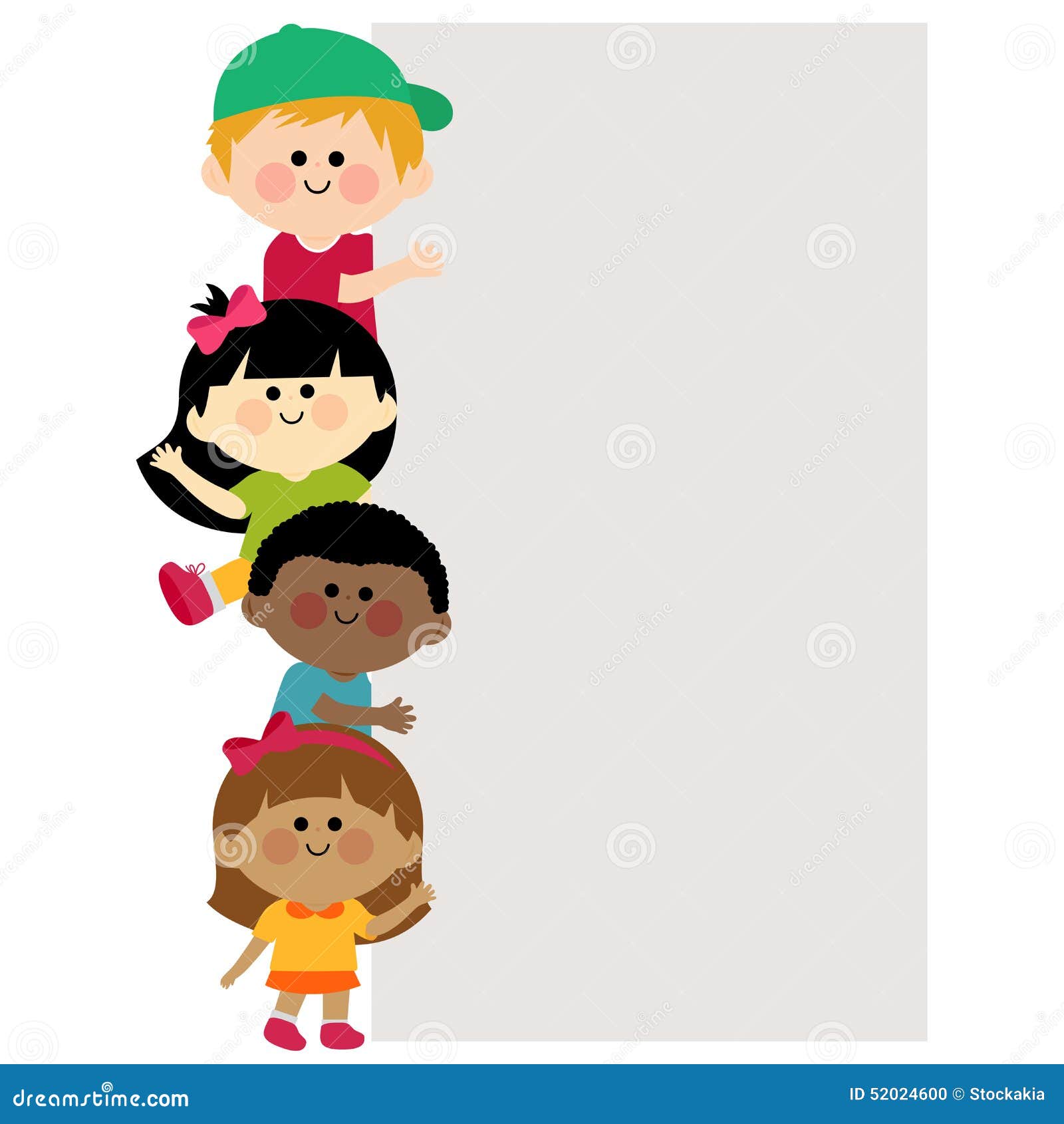 Group of Children and Blank Banner. Cute Girls and Boys Holding a Blank ... Group of Children and Blank Banner. Cute Girls and Boys Holding a Blank ...