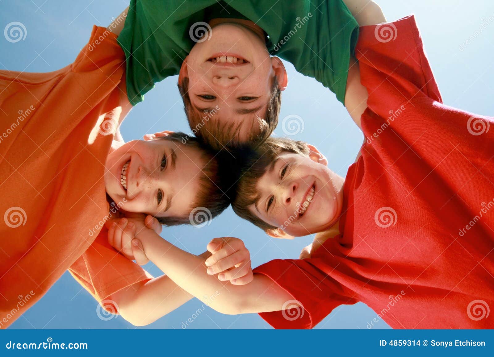 Kids Huddling stock photo. Image of brother, huddle, happiness - 4859314
