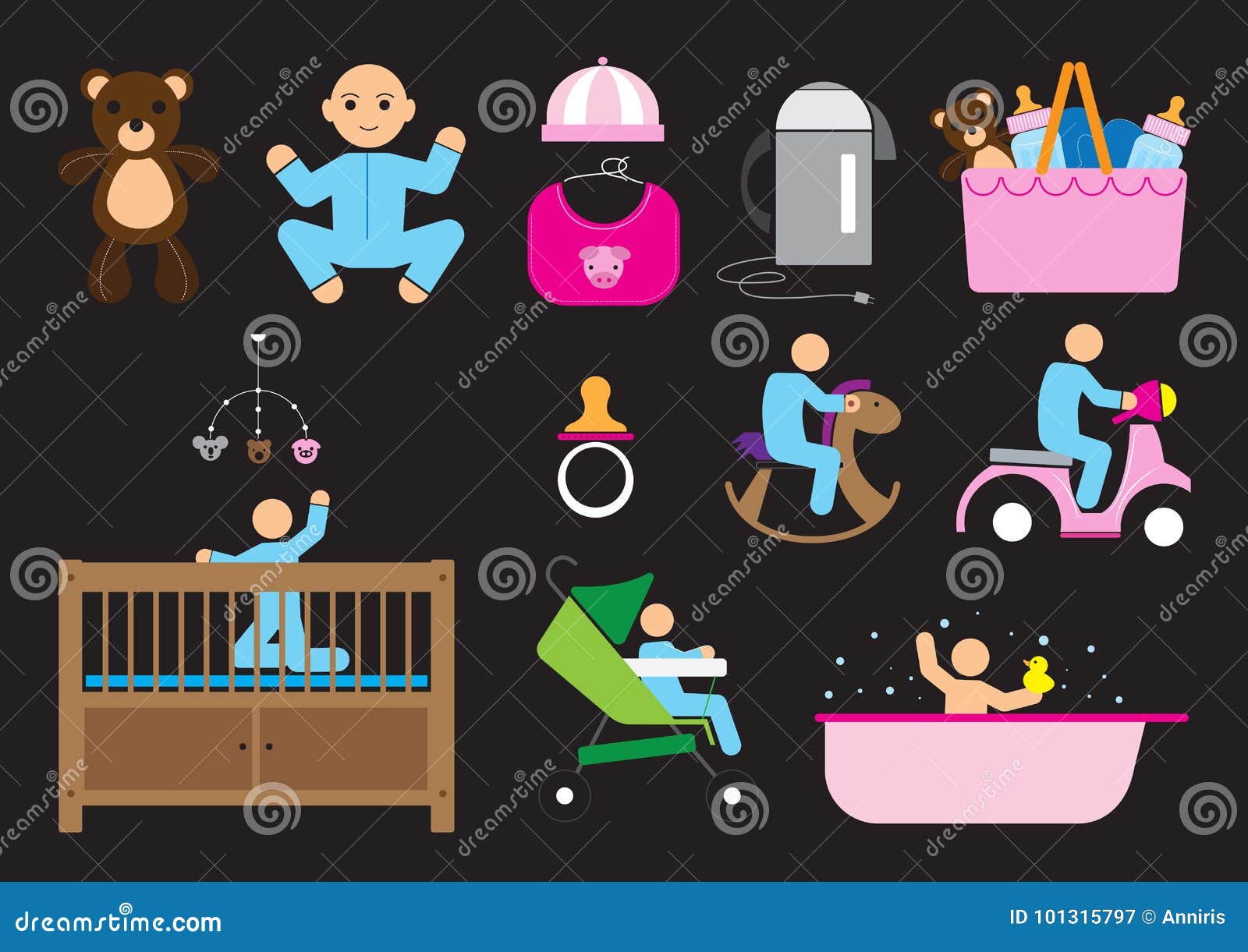 Kids icon stock vector. Illustration of cute, little - 101315797