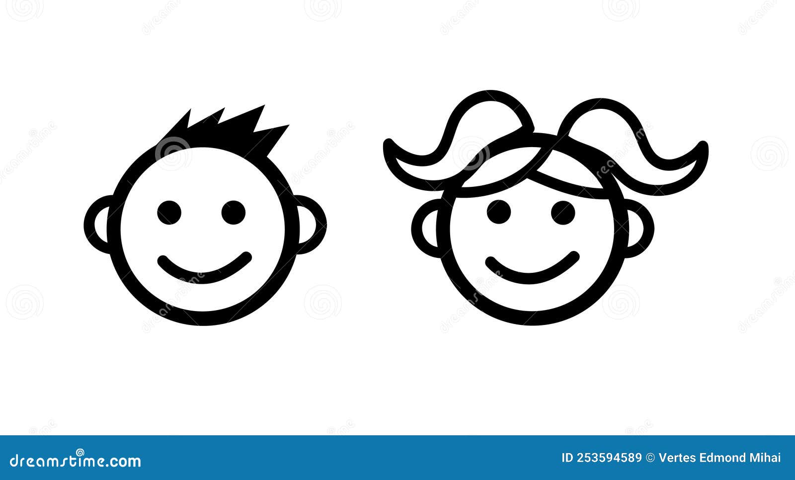 Kids Icon Vector Illustration Stock Vector - Illustration of male ...