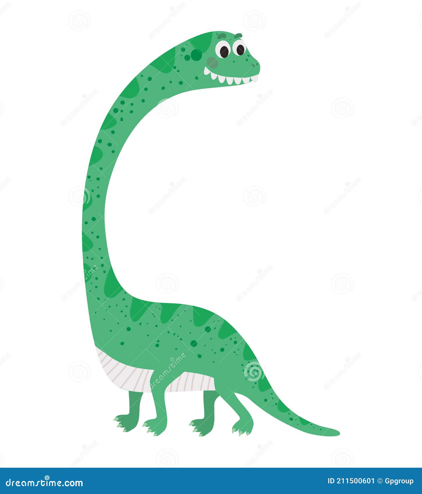 Kids Illustration of a Dark Green Dinosaur Stock Illustration ...