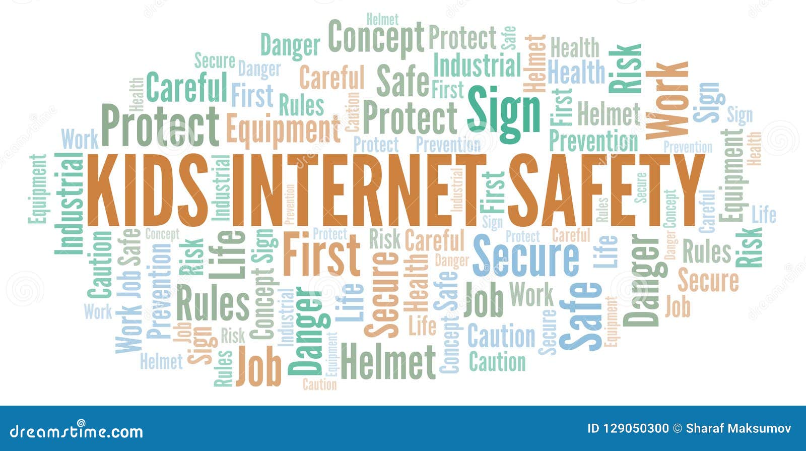 Kids Internet Safety Word Cloud. Stock Illustration - Illustration of ...