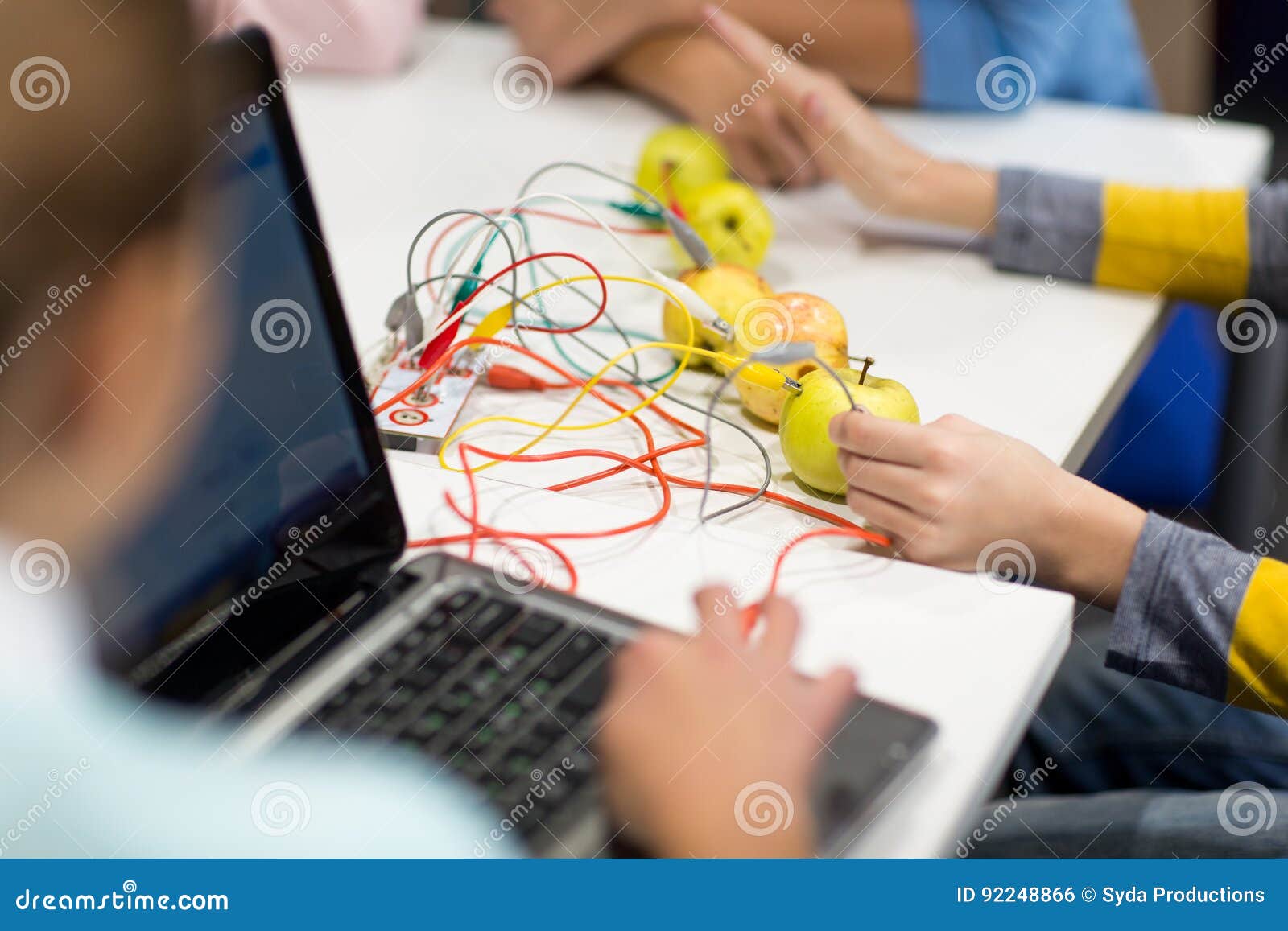 Kids, Invention Kit and Laptop at Robotics School Stock Photo - Image ...