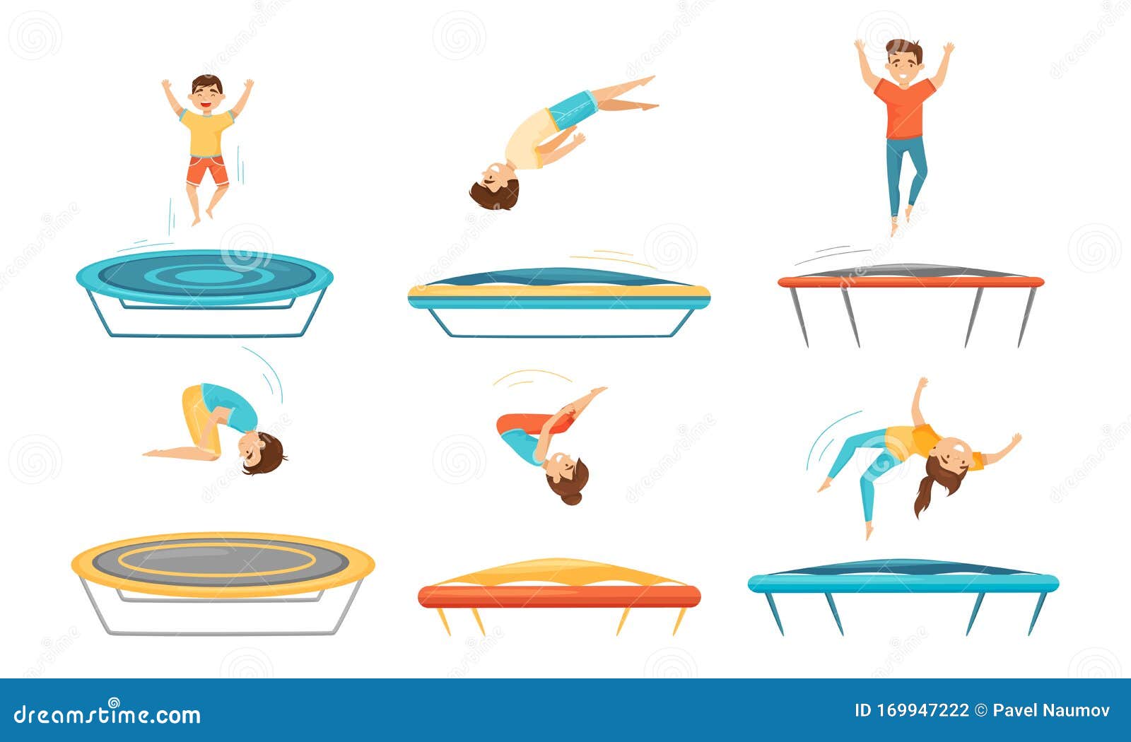 Trampoline. Vector Drawing | CartoonDealer.com #131382295 Trampoline. Vector Drawing | CartoonDealer.com #131382295