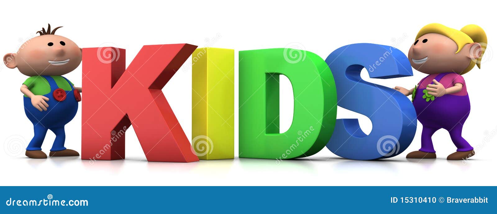 Kids With KIDS Letters Stock Photo - Image: 15310410